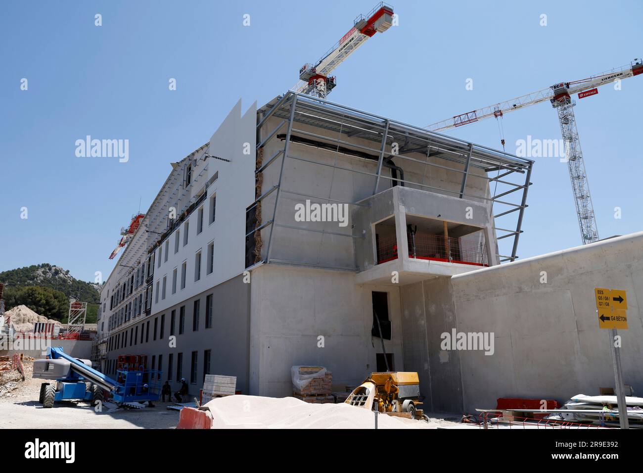 View of the construction site of the Baumettes 3 prison building in ...