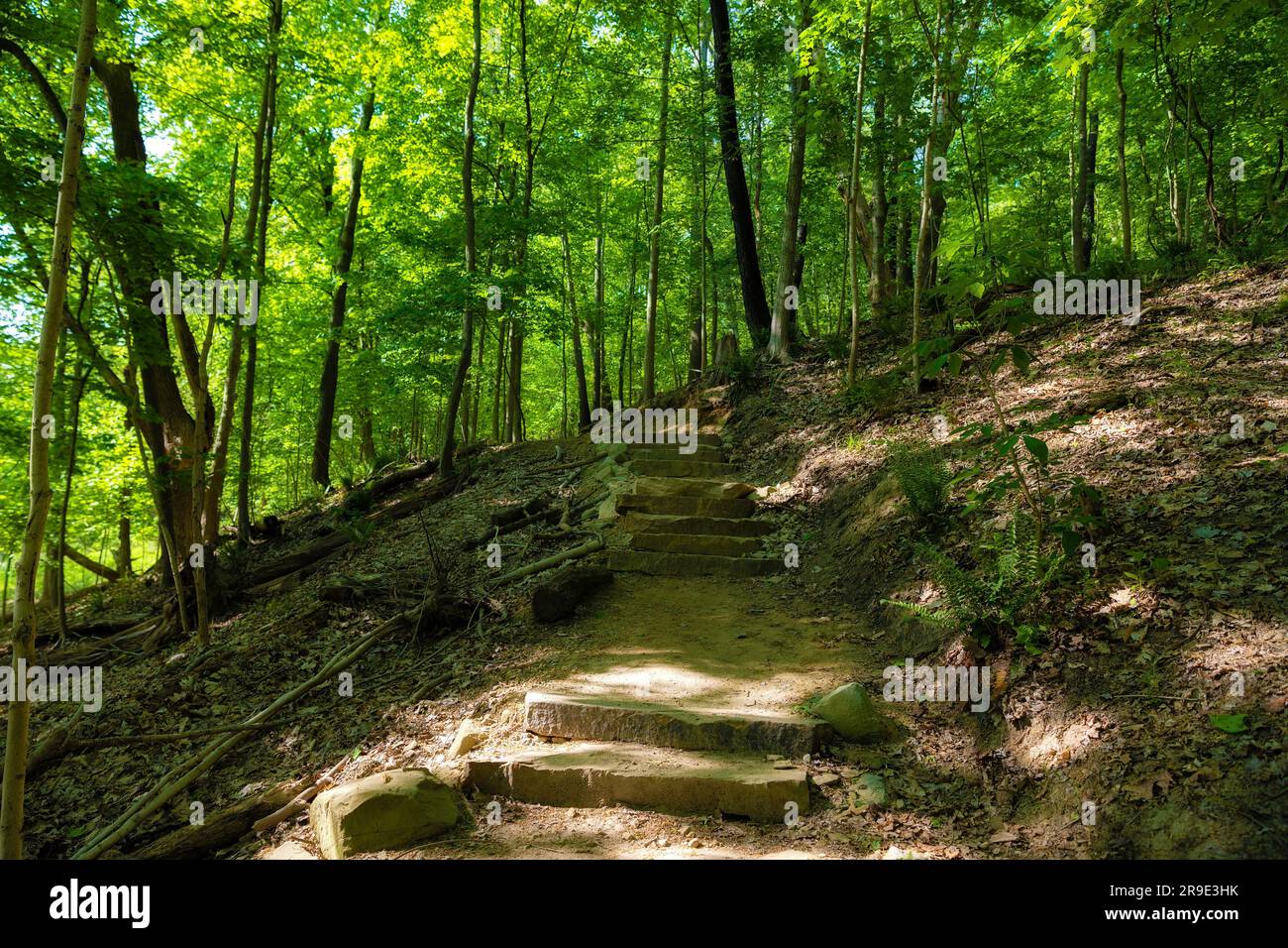 Hiking to Blue Hen Falls in Cuyahoga Valley National Park in Ohio, USA ...