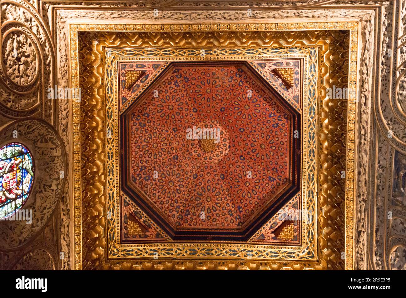 Segovia, Spain - FEB 18, 2022: Ceiling detail from the historical ...
