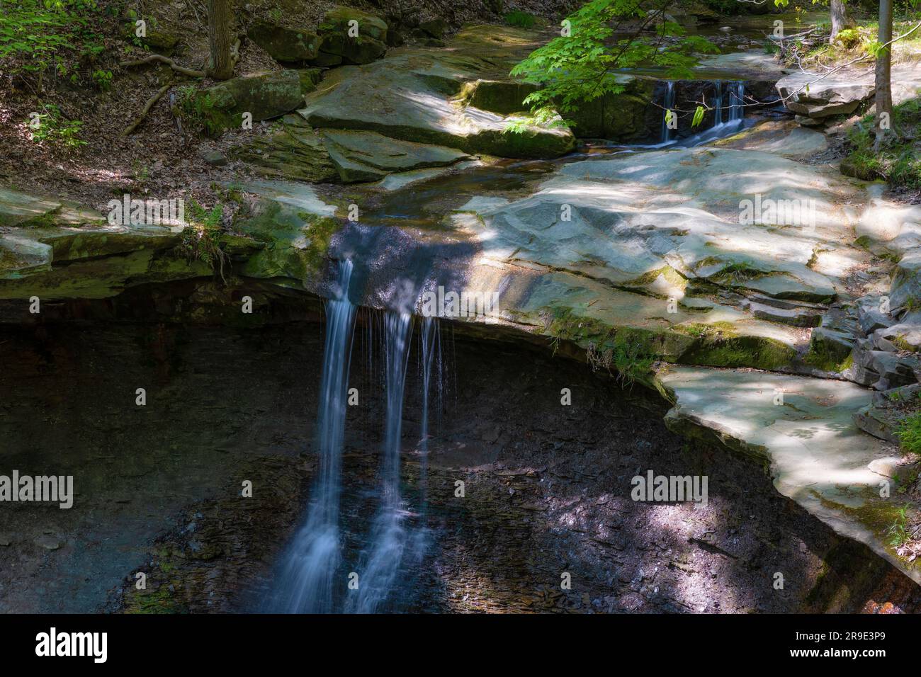 Hiking to Blue Hen Falls in Cuyahoga Valley National Park in Ohio, USA Stock Photo - Alamy