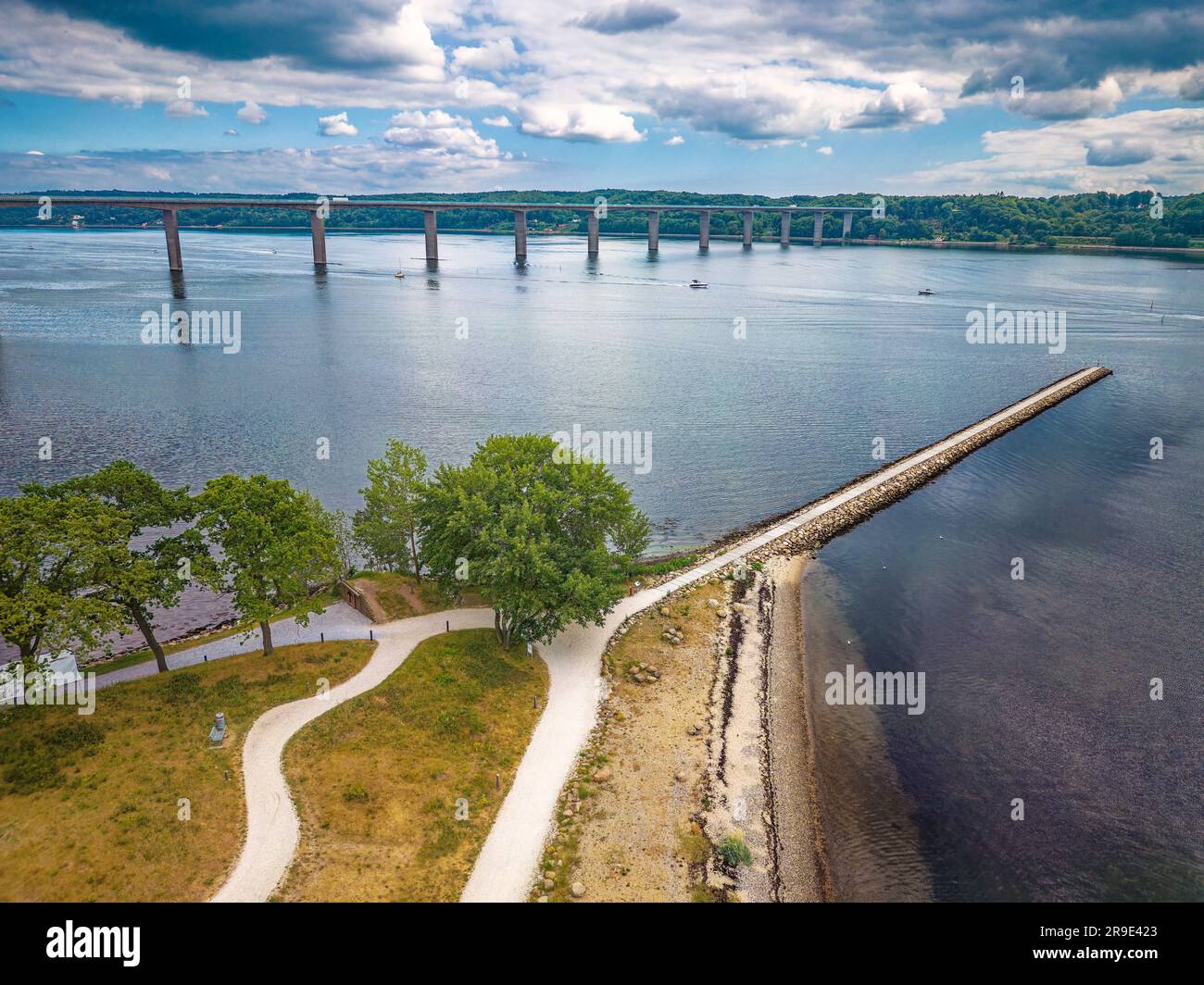 Vejle fjord highway bridge, Denmark Stock Photo - Alamy