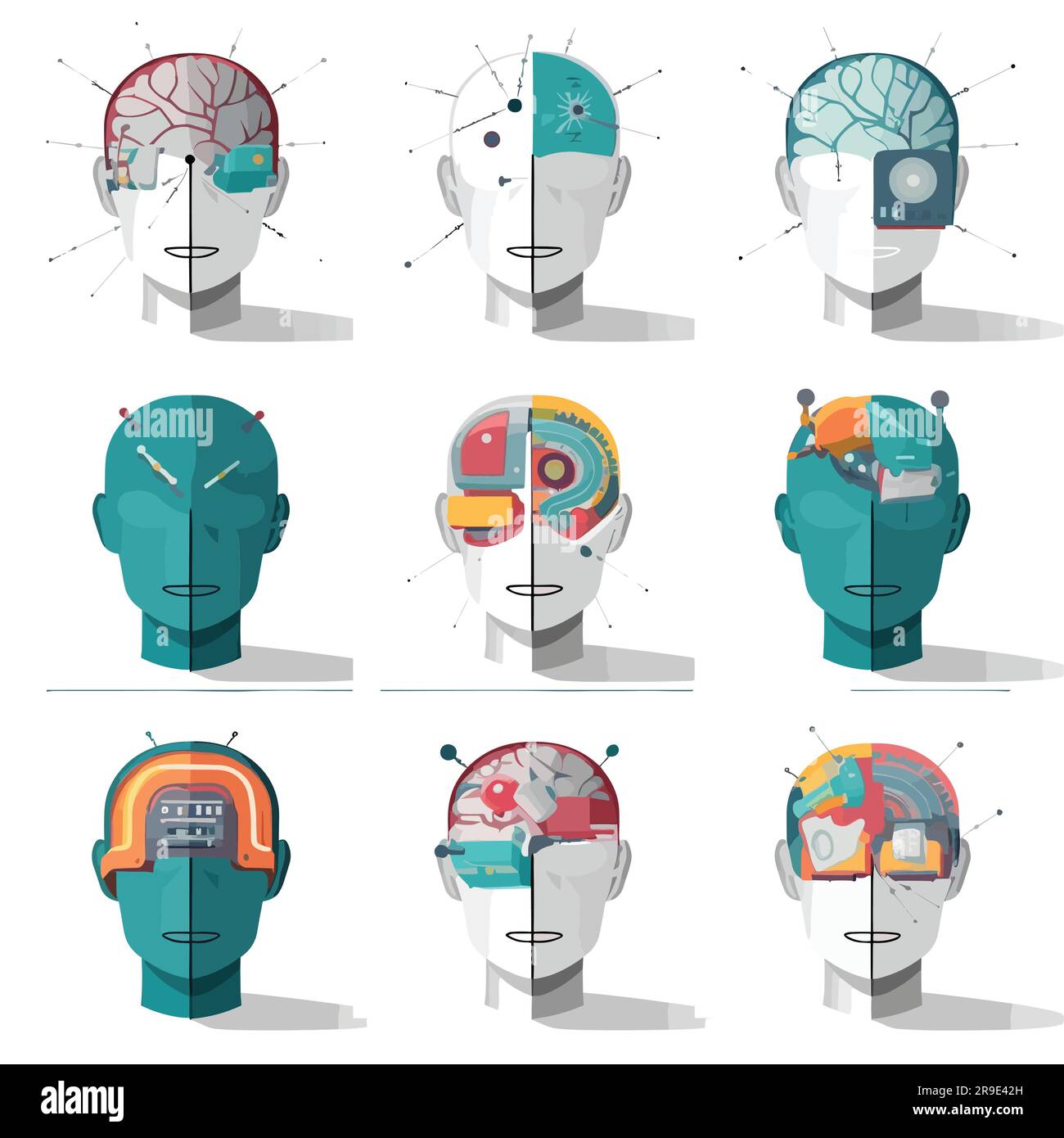 Bot circle Stock Vector Images - Alamy