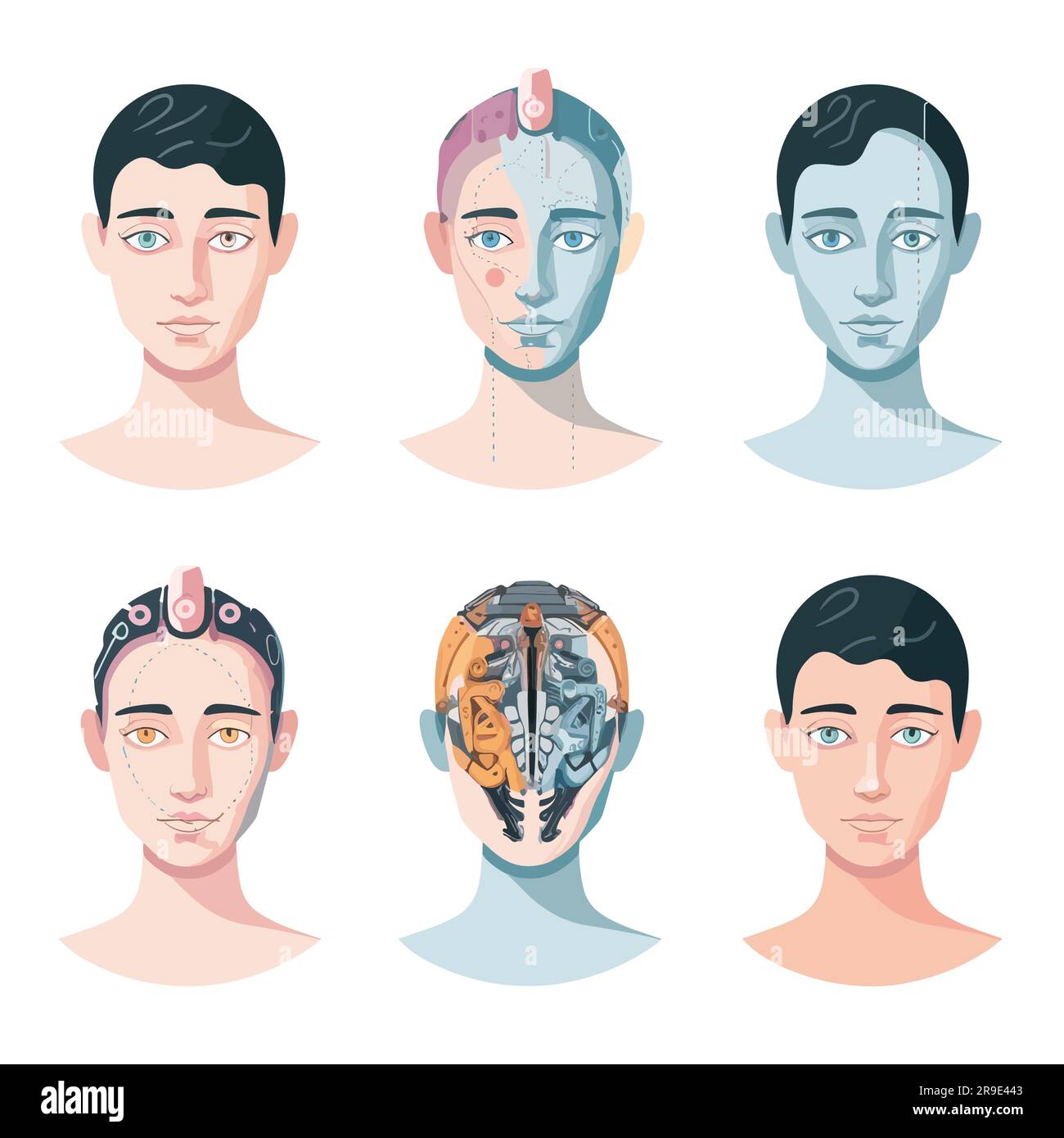 Bot circle Stock Vector Images - Alamy