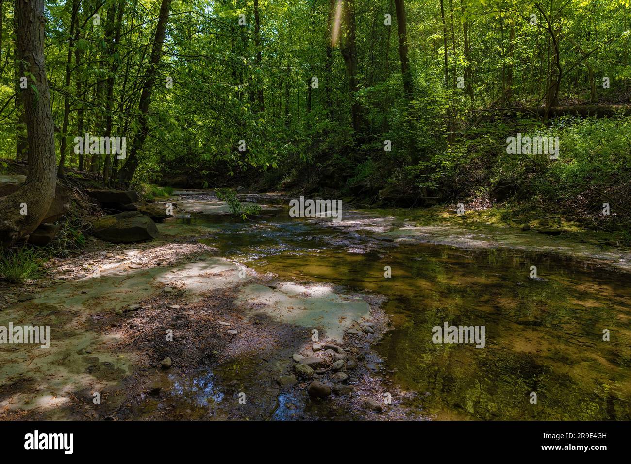 Hiking to Blue Hen Falls in Cuyahoga Valley National Park in Ohio, USA ...
