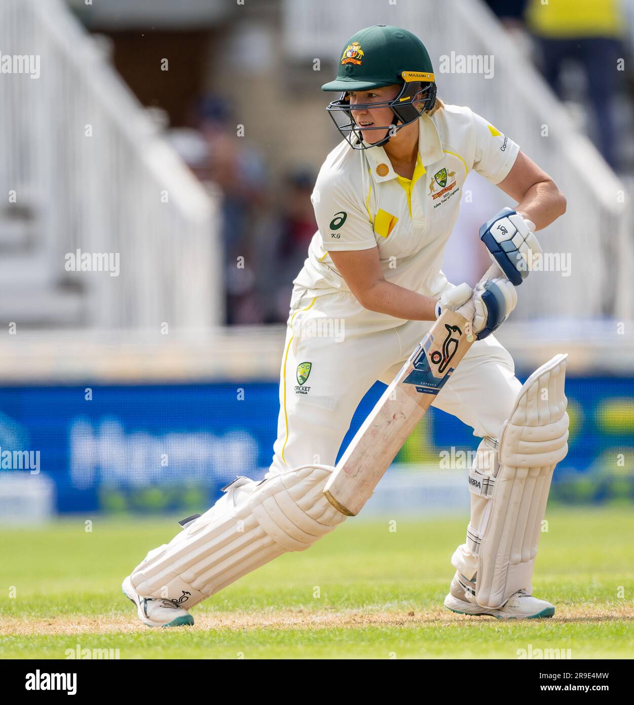 Kim Garth batting for Australia against England on day two of the 2023 ...