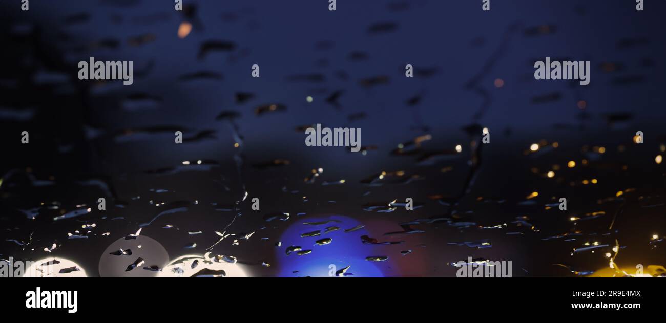 Driving in raining. Rain on car windshield or car window in rainy ...