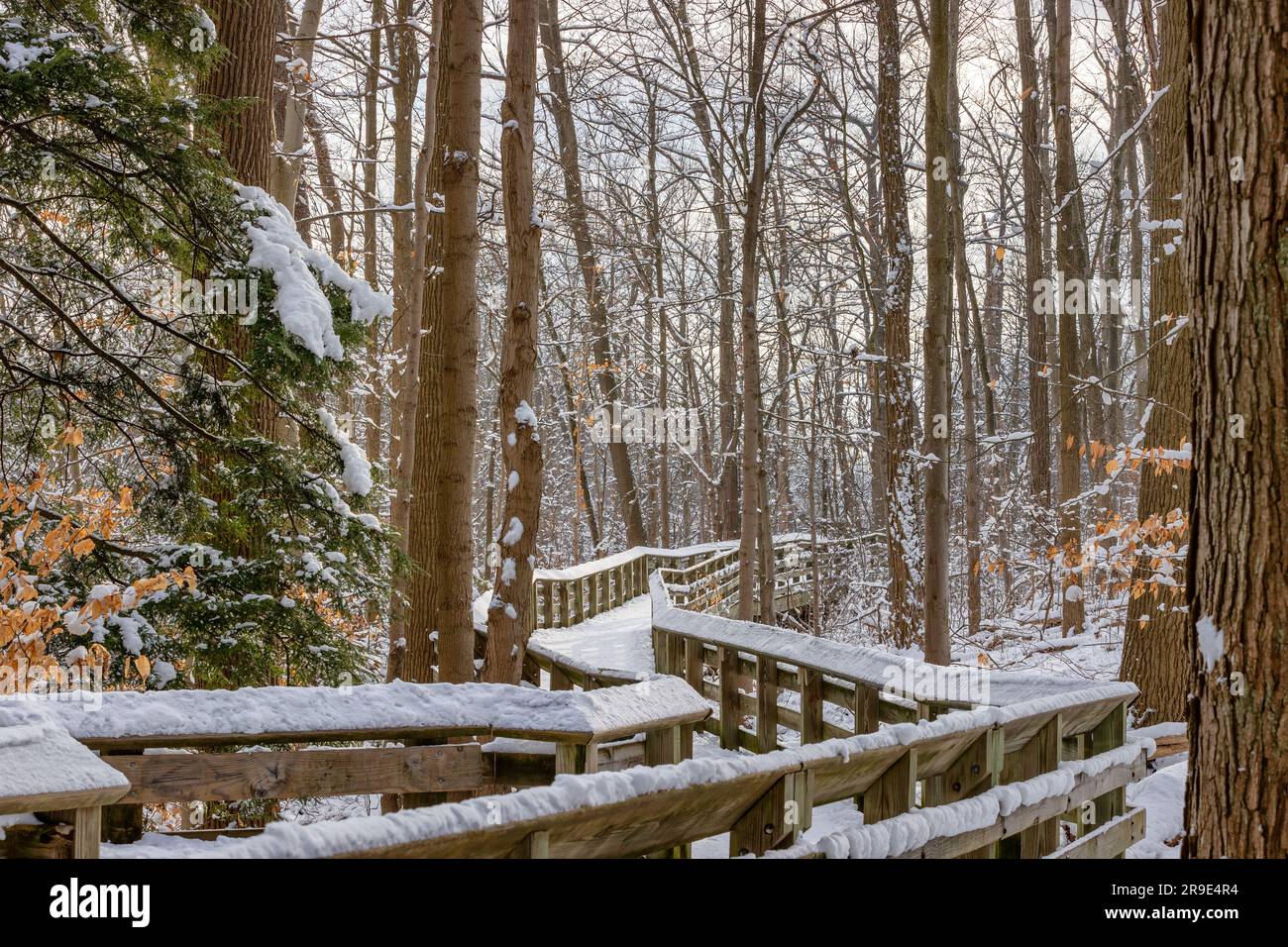Brandywine Waterfalls in winter in the Cuyahoga Valley National Park in ...