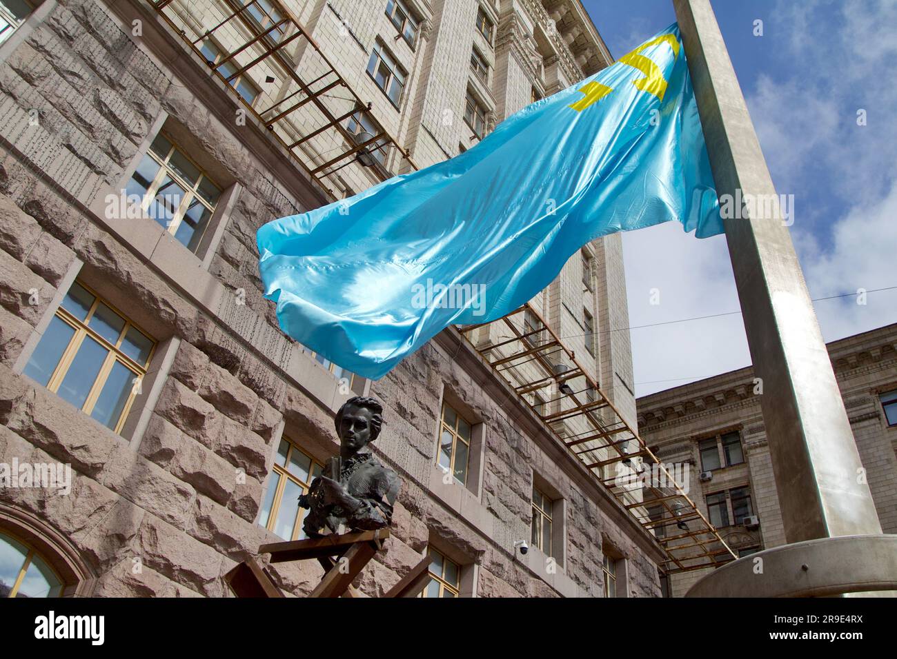 Non Exclusive: KYIV, UKRAINE - JUNE 26, 2023 - The Crimean Tatar flag ...