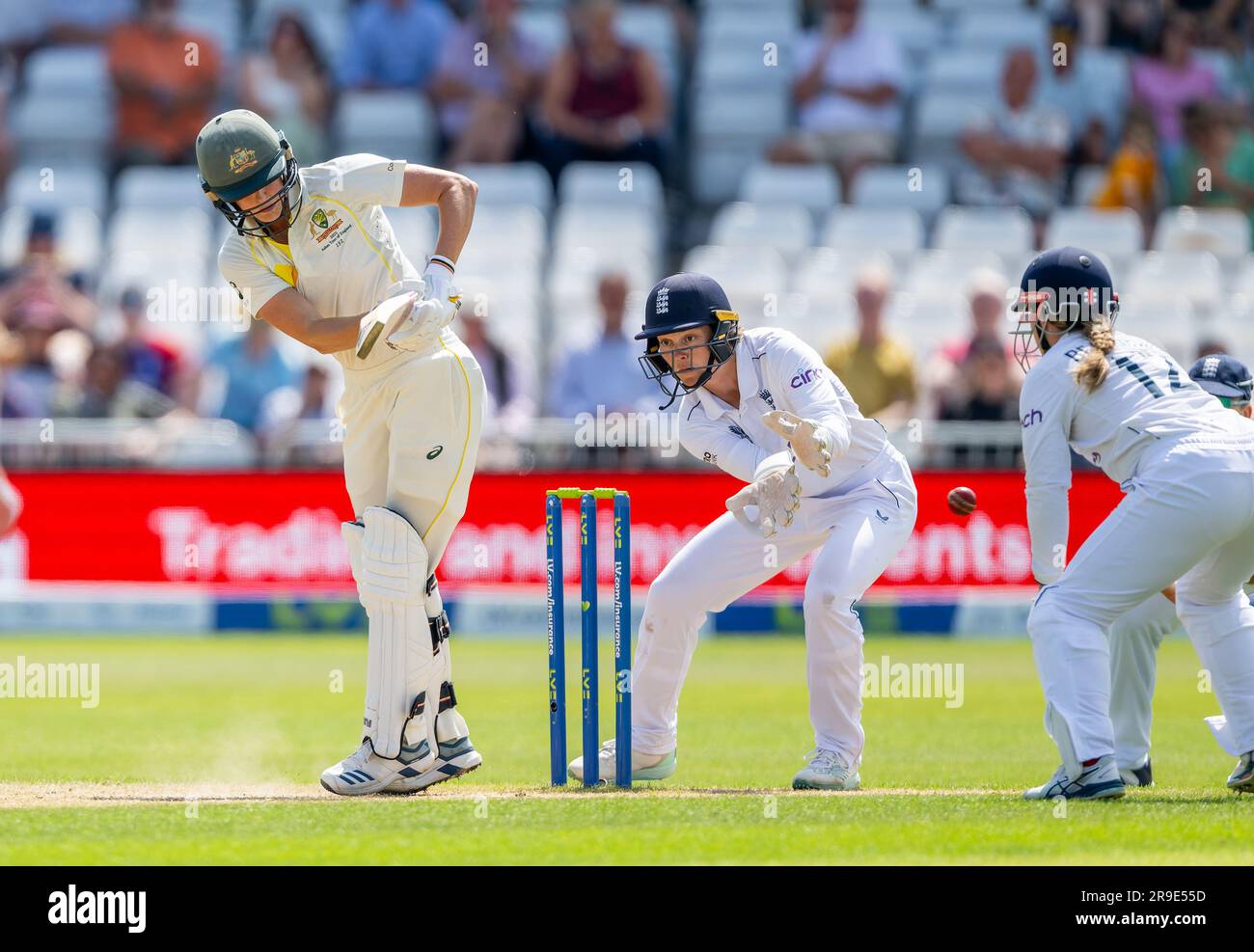 Ellyse Perry batting for Australia against England on day four of the ...