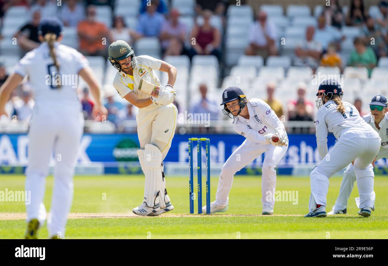 Ellyse Perry batting for Australia against England on day four of the ...