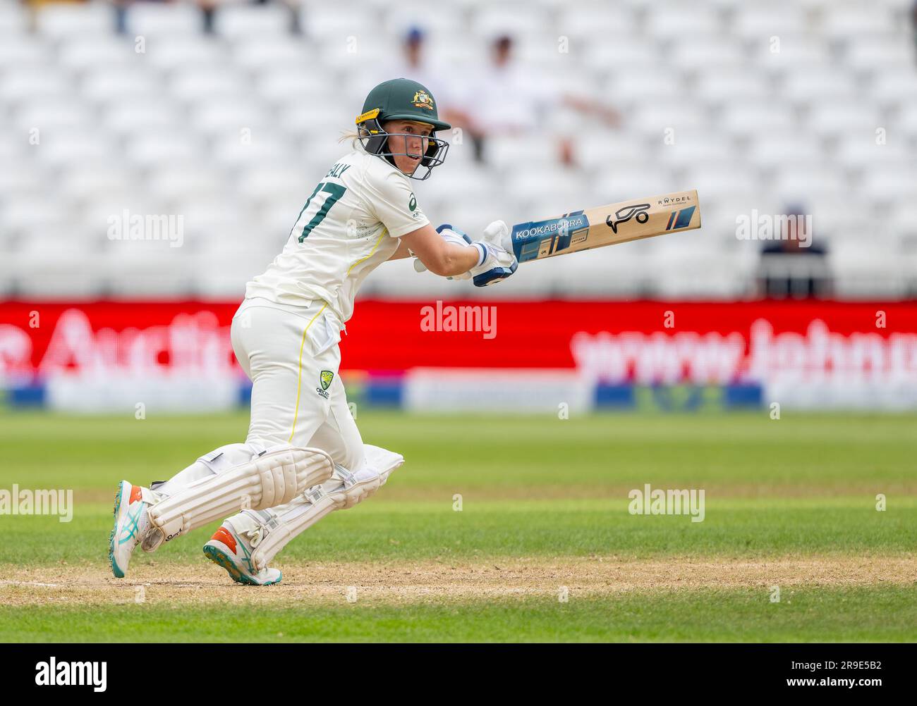 Captain Alyssa Healy batting for Australia against England on day four ...