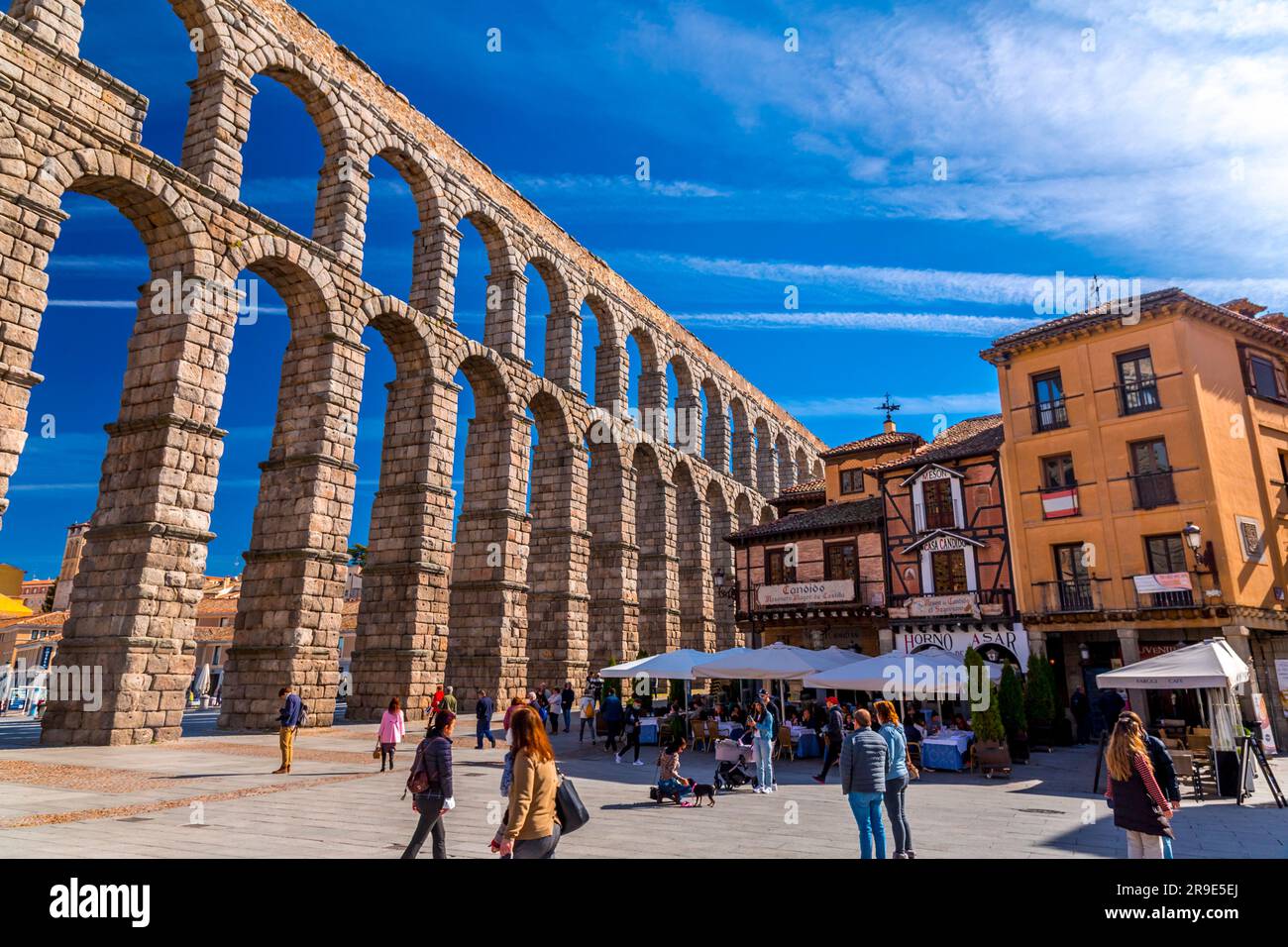 Segovia, Spain - February 18, 2022: The ancient Roman aqueduct of ...