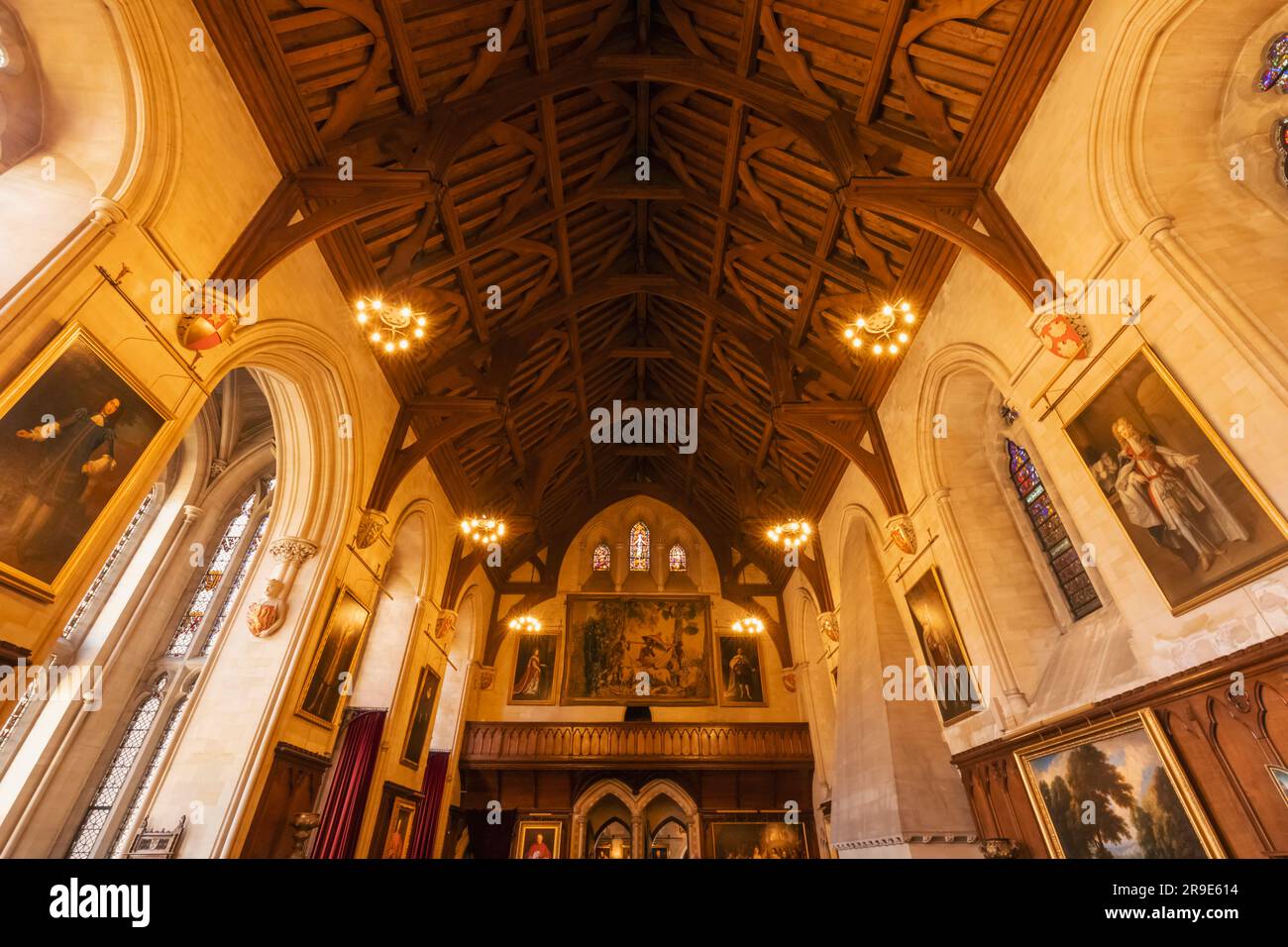 England, Sussex, West Sussex, Arundel, Arundel Castle, The Baron's Hall ...