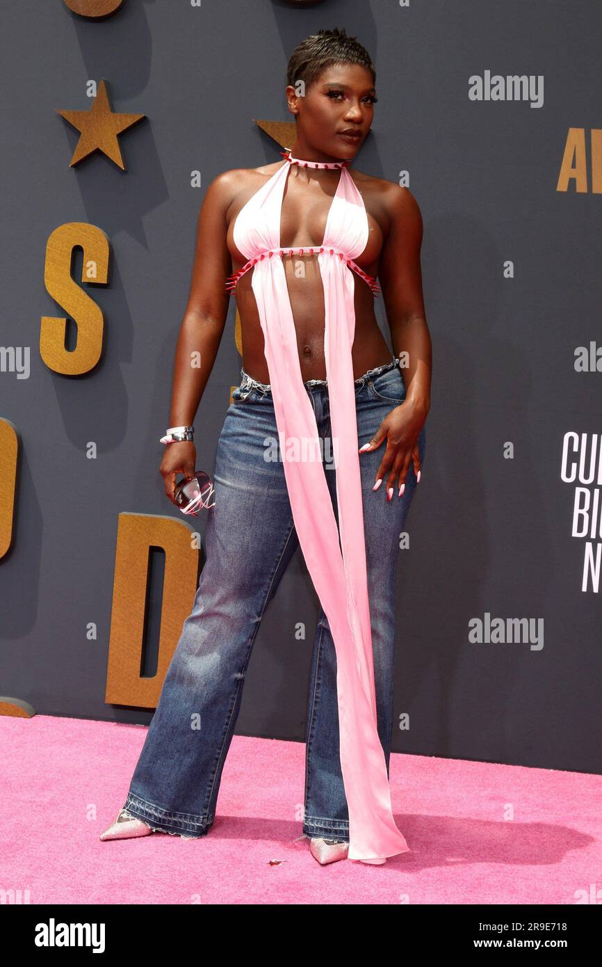 Los Angeles, CA. 25th June, 2023. Doechii at arrivals for BET Awards - Part 1, LA Live, Los ...