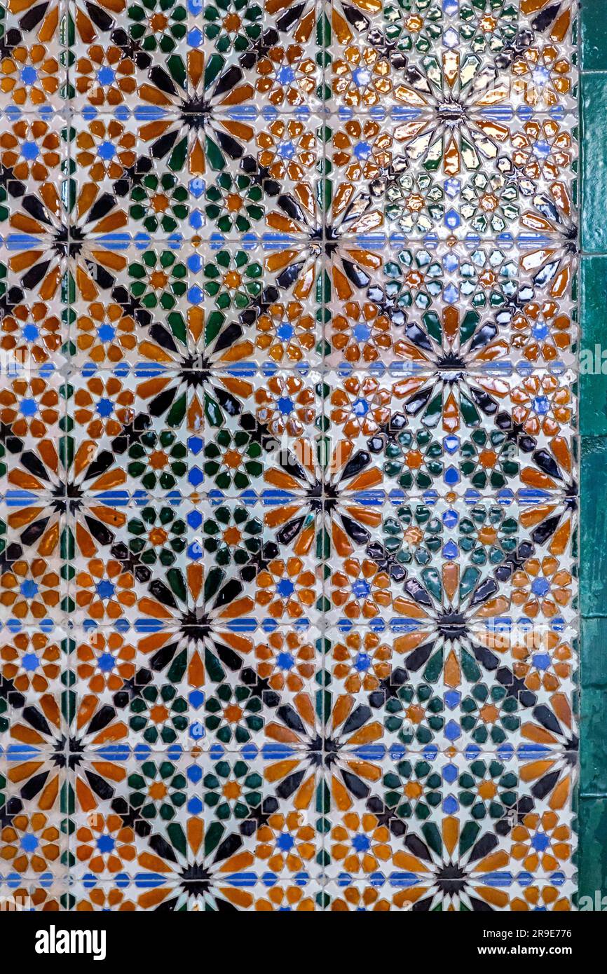 Moorish islamic tile design close up texture background found in the ...