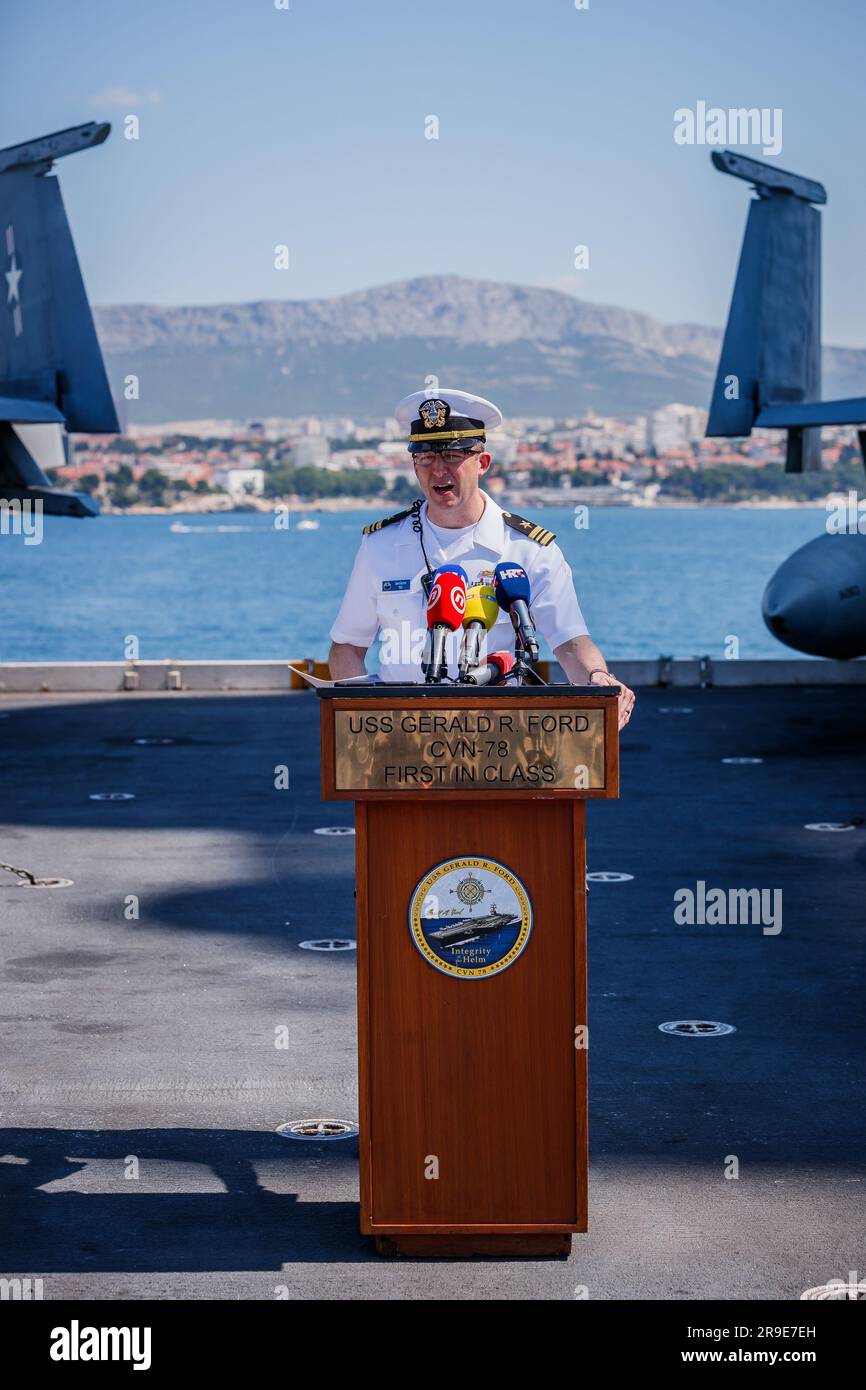 The pride of the American Navy, the most modern nuclear-powered ...