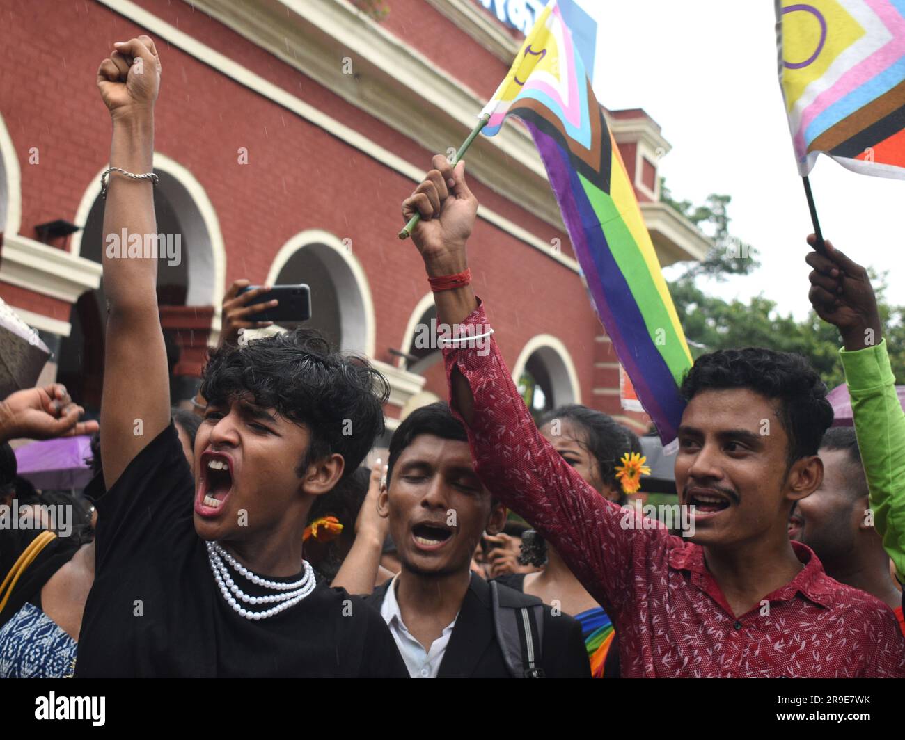 Kolkata, India. 25th June, 2023. LGBTQ community organized a colourful ...