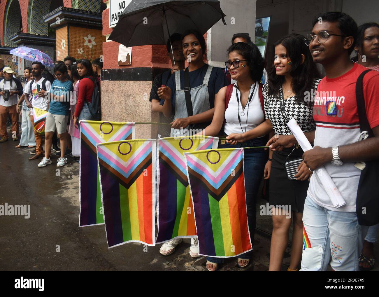 Kolkata, India. 25th June, 2023. LGBTQ community organized a colourful ...