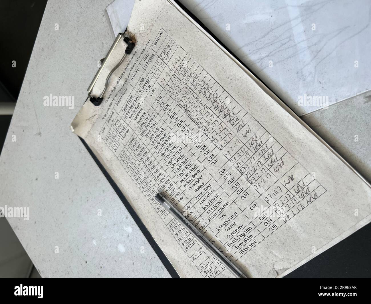 The intake list. CROYDON, UK: THE SECRETS of an abandoned mortuary have ...