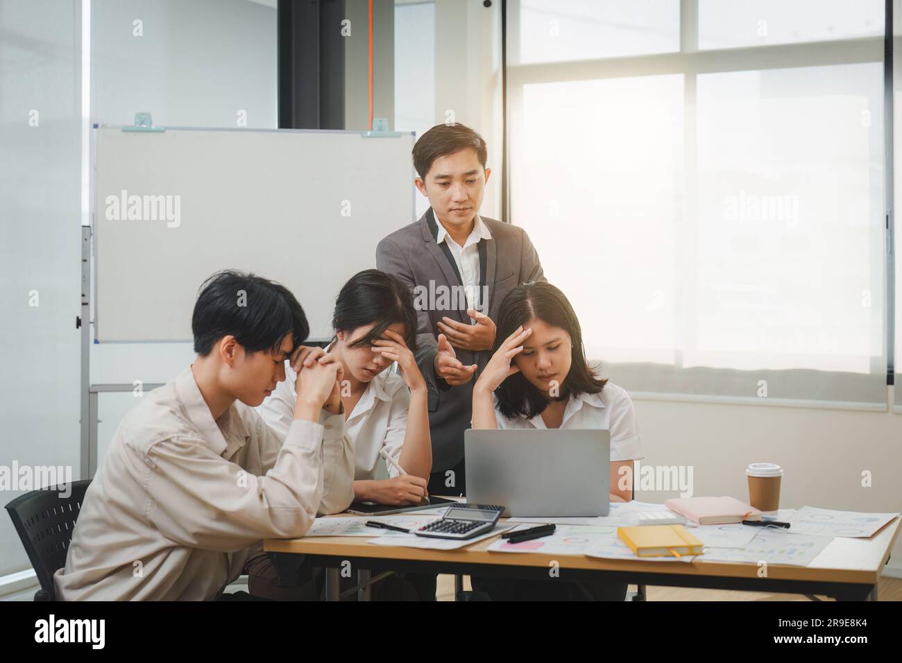 Stressed moment. Professional Business people and Leadership and ...