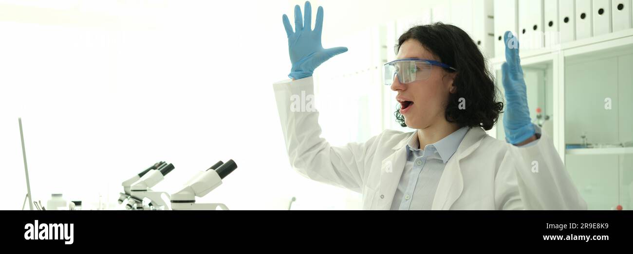 Great chemist scientist made discovery in laboratory Stock Photo - Alamy