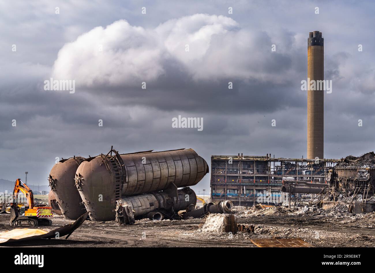 Redcar Steelworks on Teesside being demolished Stock Photo - Alamy