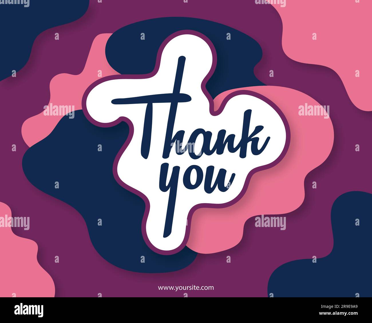 A Thank You Card Design Adorned with Graphic Elements and Artful 'Thank You' Lettering Stock ...