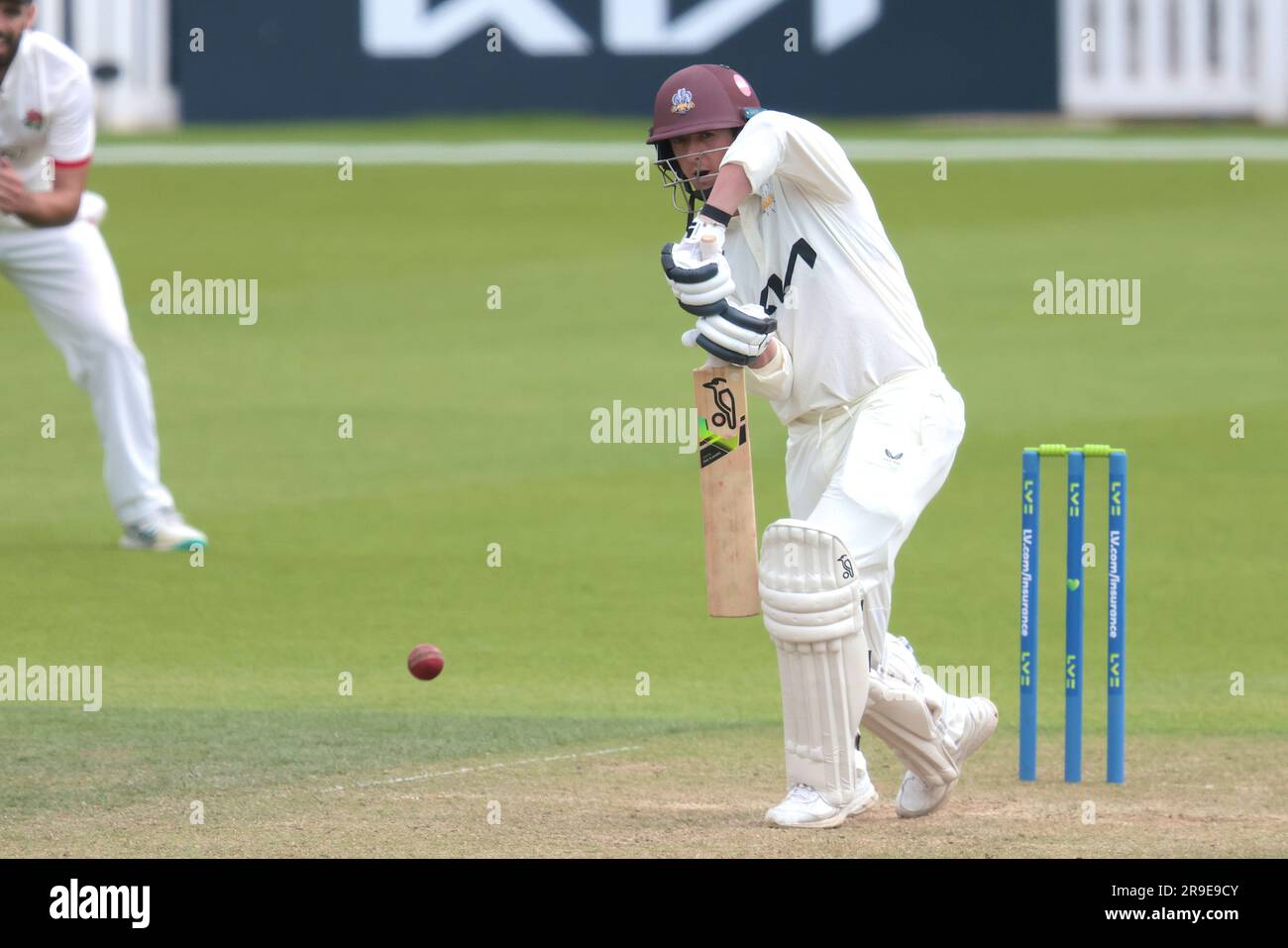 London, UK. 26th June, 2023. Surrey's Dan Worrall batting as Surrey ...