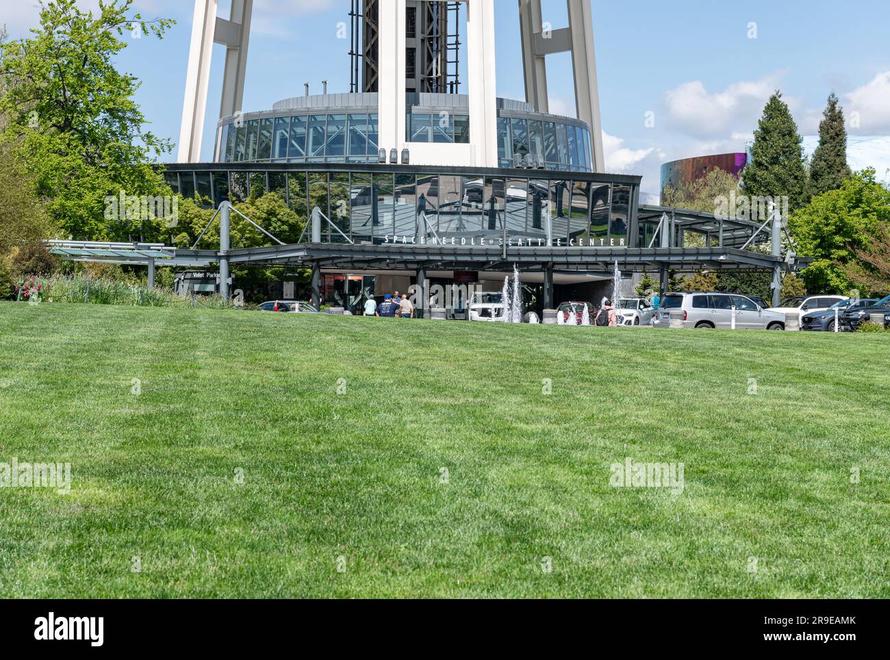 The Space Needle Entrance from Broad Street, Seattle, Washington, USA ...