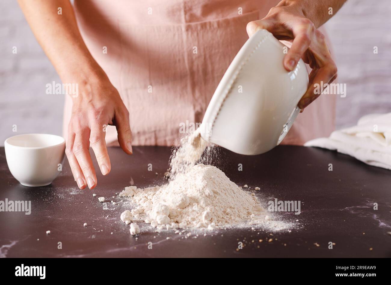 Process preparation yeast dough hi-res stock photography and images - Alamy