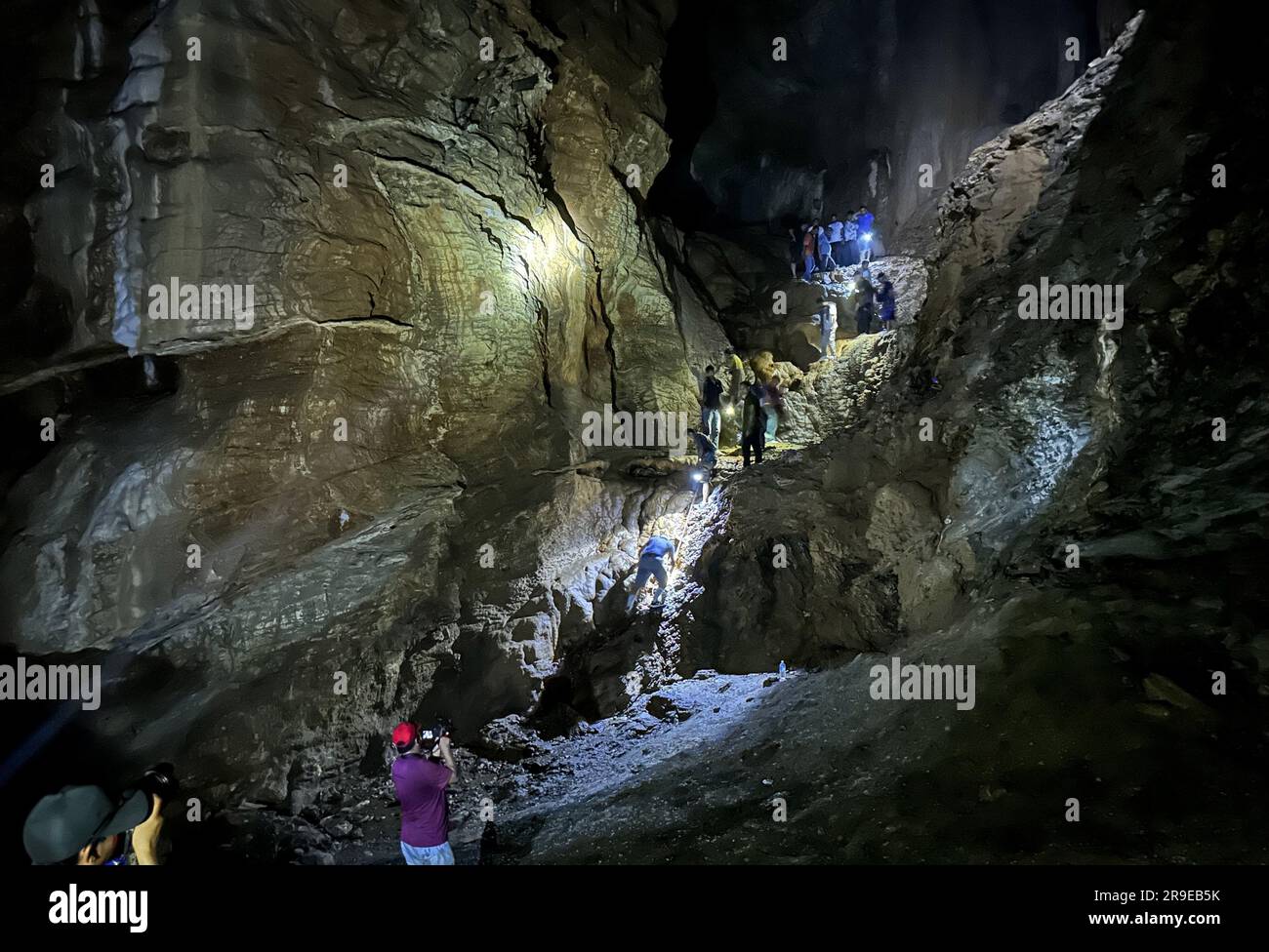 Bimalnagar, Gandaki, Nepal. 26th June, 2023. People visit the Siddha ...