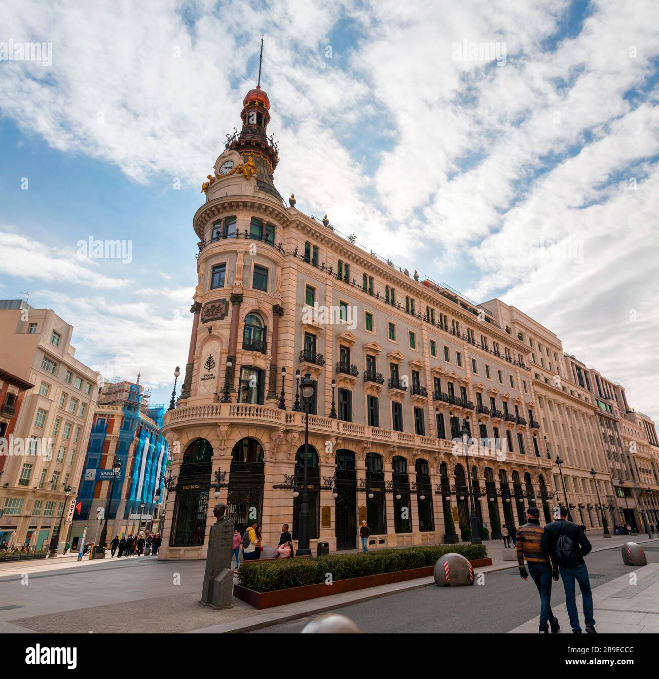 Madrid, Spain - FEB 19, 2022: The Four Seasons Hotel at the Plaza de ...