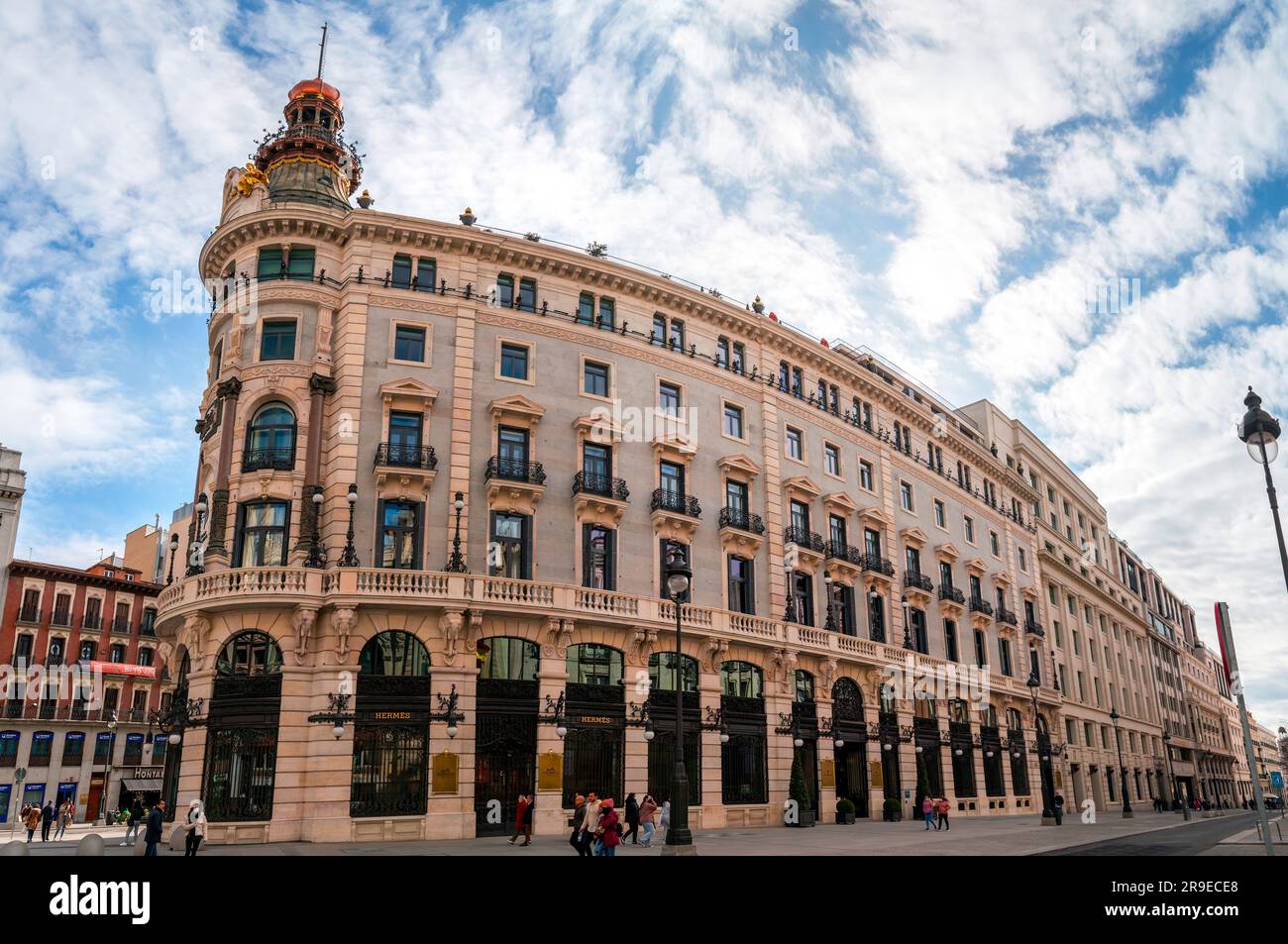 Madrid, Spain - FEB 19, 2022: The Four Seasons Hotel at the Plaza de ...