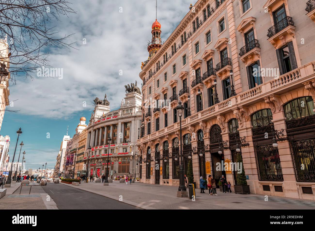 Madrid, Spain - FEB 19, 2022: The Four Seasons Hotel at the Plaza de ...