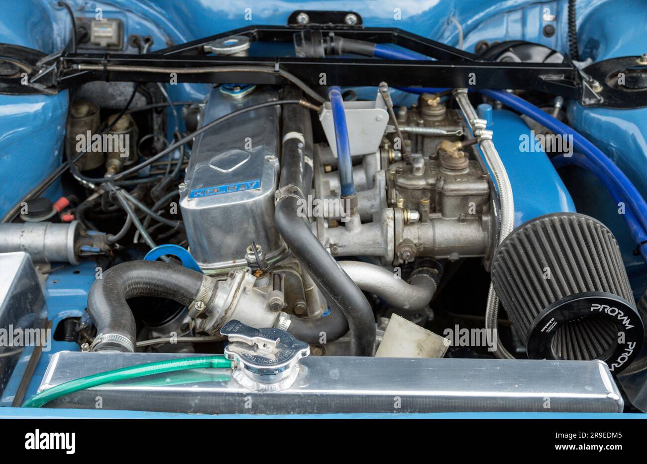 Holbay engine in a Hillman Hunter DL rally car. Burnley Classic Car ...