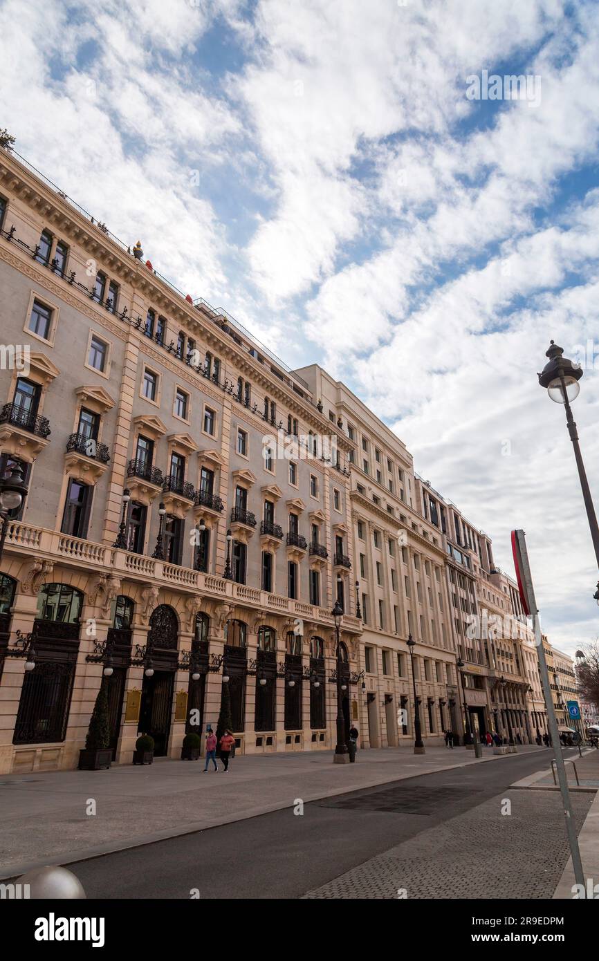 Madrid, Spain - FEB 19, 2022: The Four Seasons Hotel at the Plaza de ...