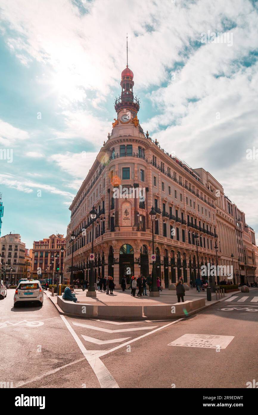 Madrid, Spain - FEB 19, 2022: The Four Seasons Hotel at the Plaza de ...