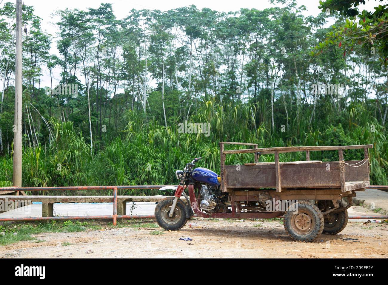 Motorcycle or Motocarro in the peruvian jungle is the most famous ...