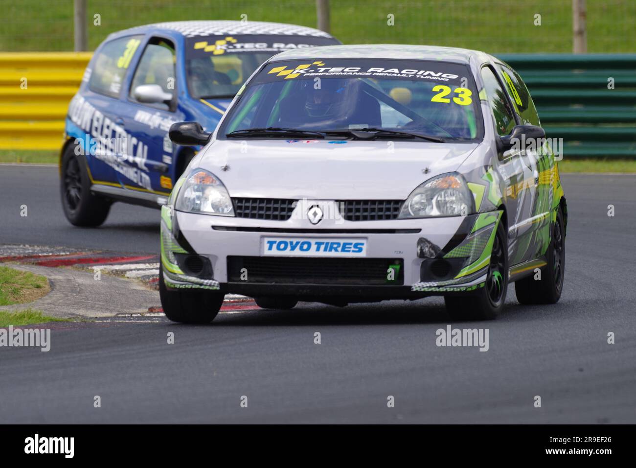 Dalton on Tees, 25 June 2023. Alex Burridge driving a Renault Clio in ...