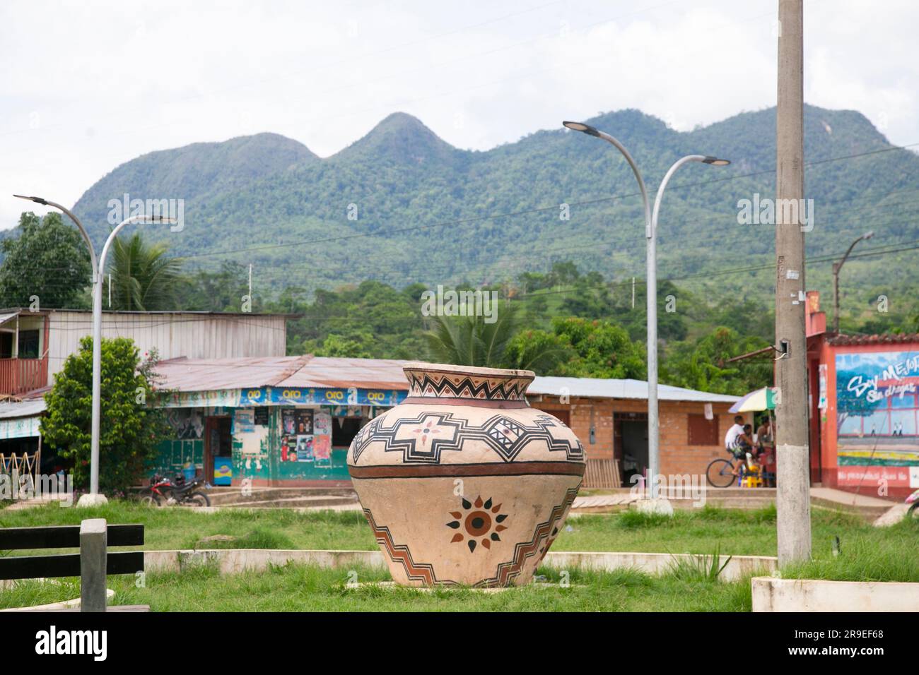 Chazuta, Peru; 1st October 2022: Chazuta is a Peruvian town, capital of ...