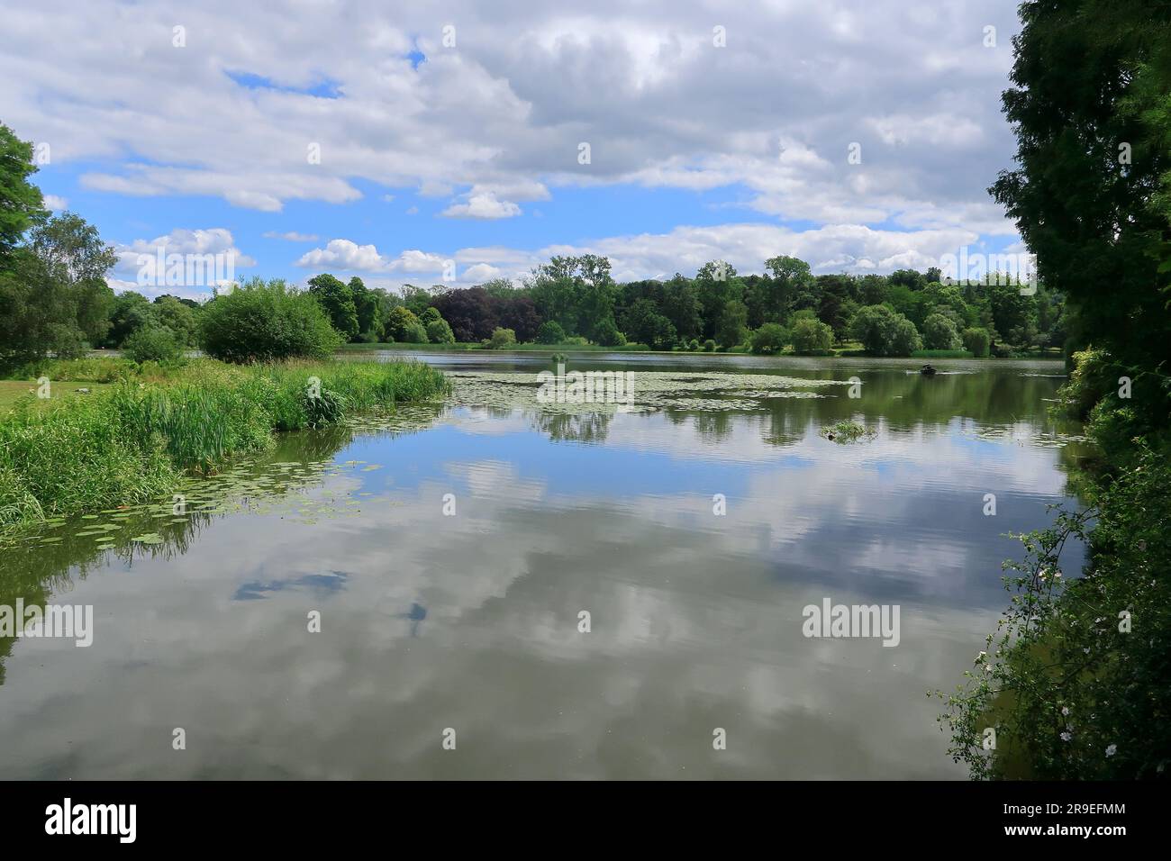 Clouds reflected in the River Eden in the Kent countryside Stock Photo ...
