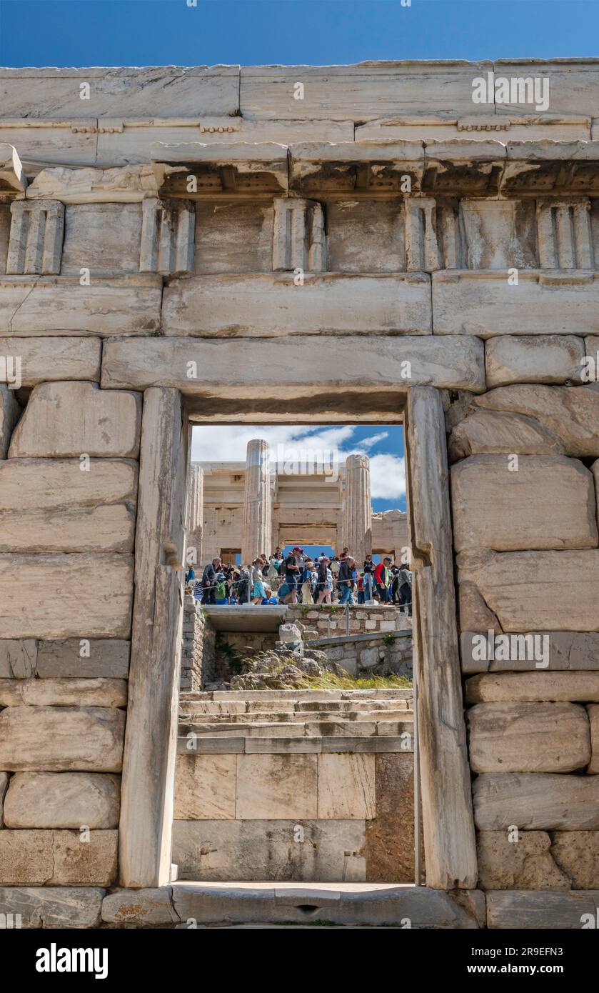 Beule Gate, west gate entrance to Propylaia, Acropolis of Athens ...