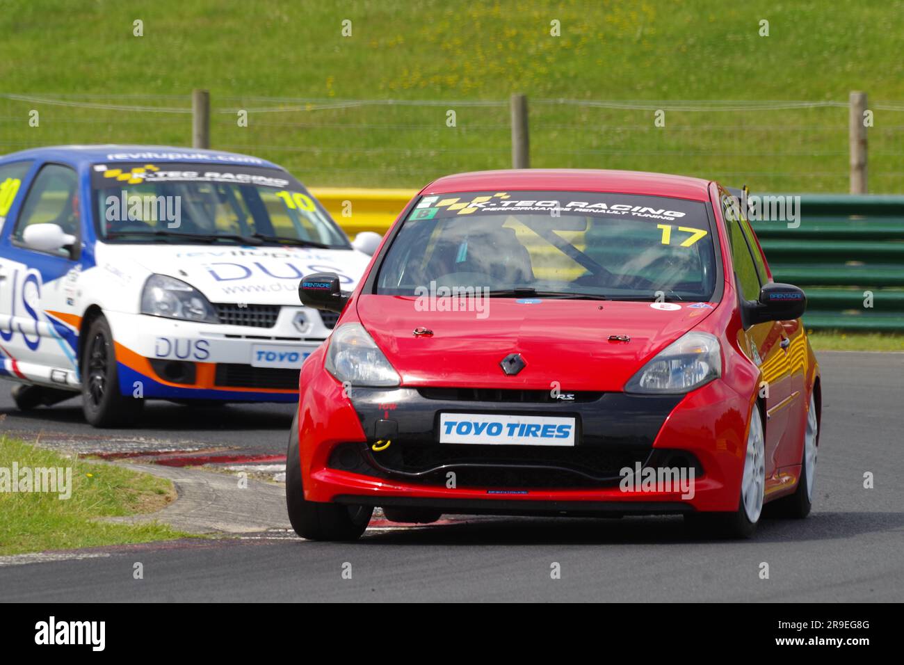Dalton on Tees, 25 June 2023. Sonny White driving a Renault Clio in the ...