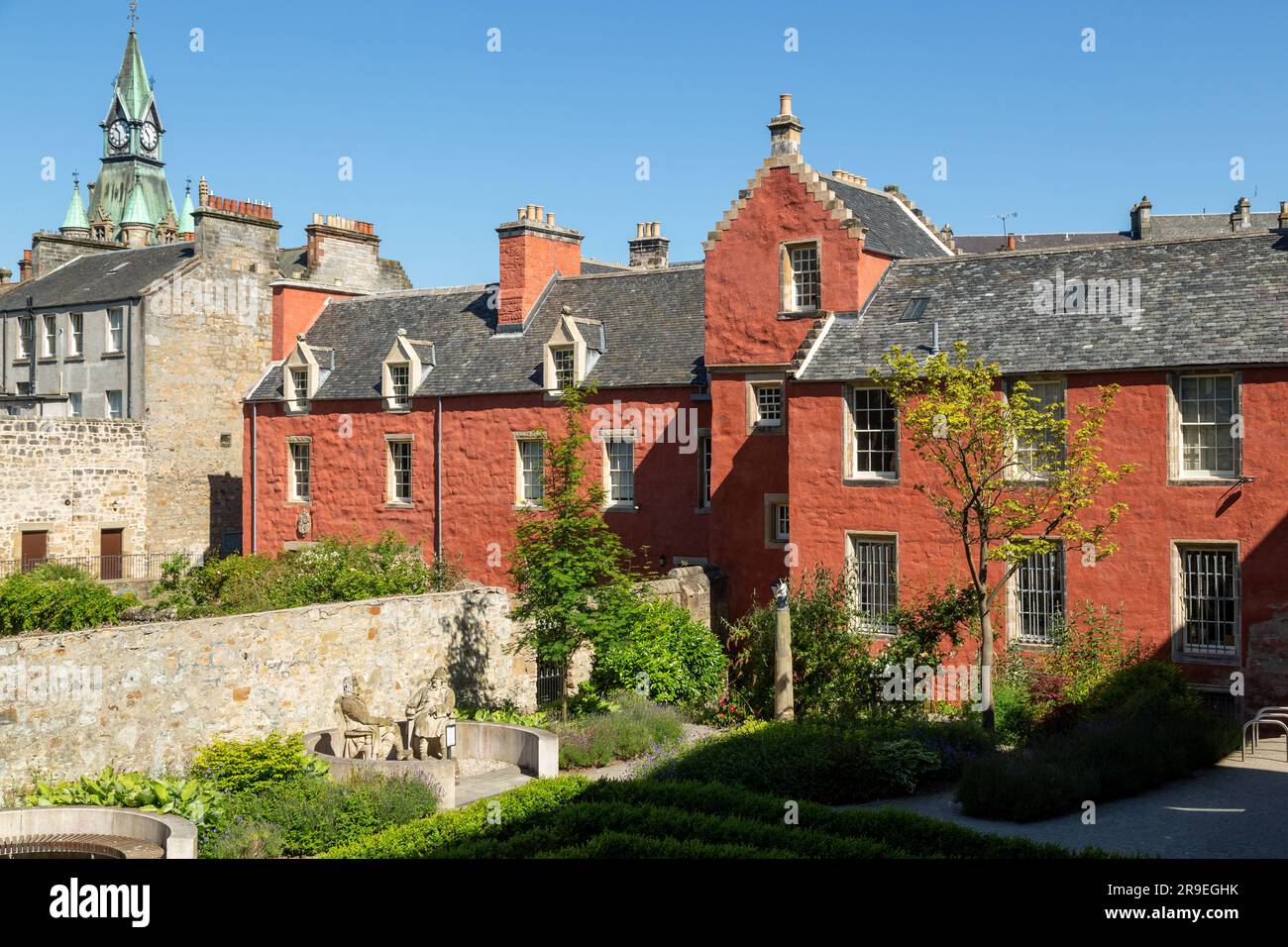 Abbot House and the city chambers from the new library, Dunfermline ...