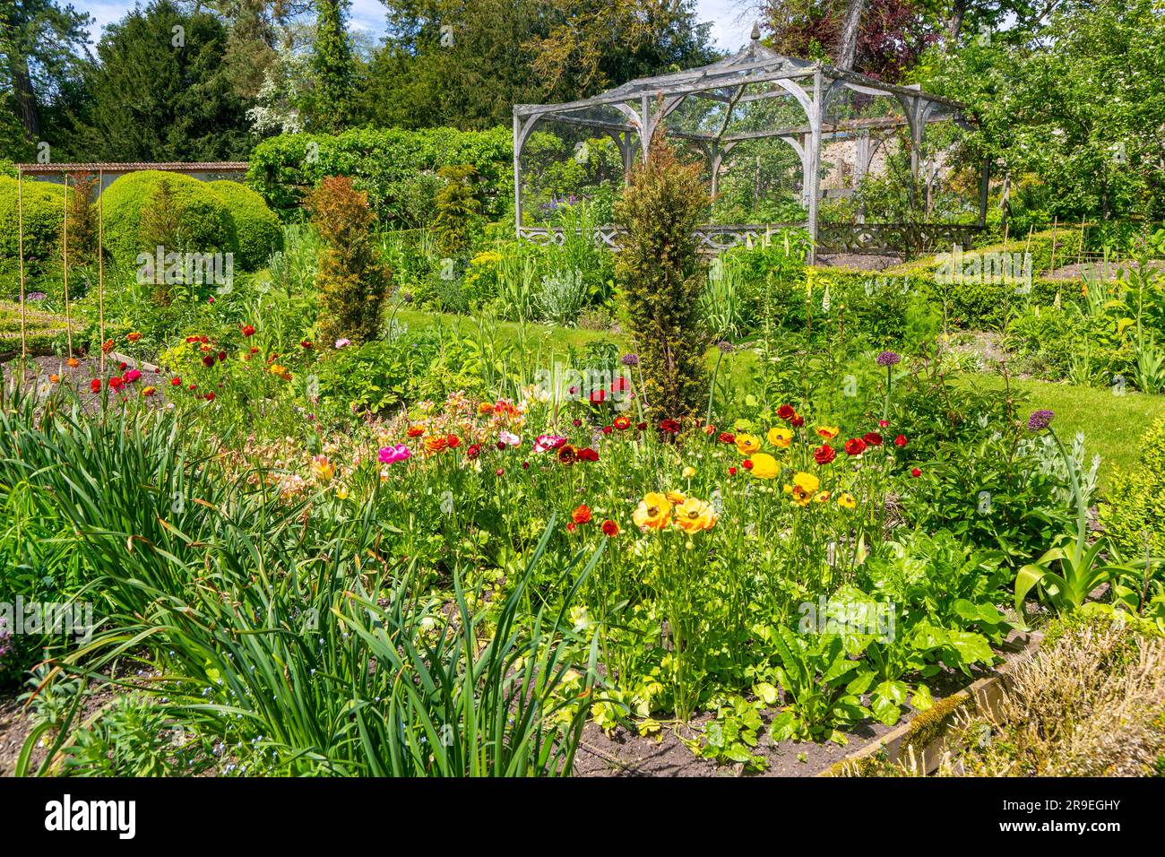 Vegetable garden, Heale House and gardens, Middle Woodford, Salisbury ...