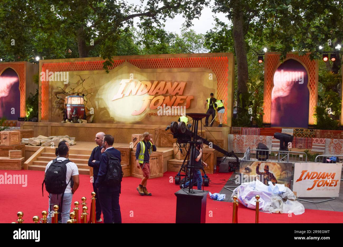 London, England, UK. 26th June, 2023. Red carpet preparations ahead of ...