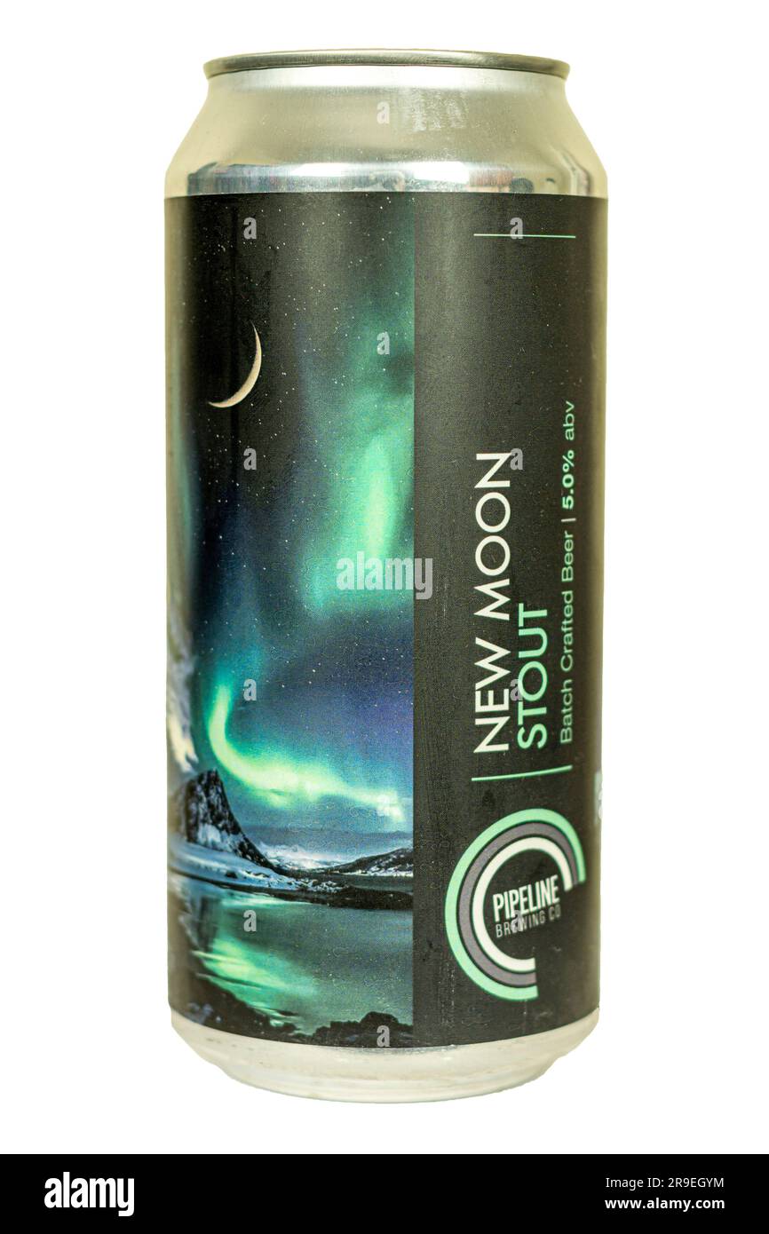 Pipeline Brewing Co - New Moon Stout - alc 5% abv Stock Photo - Alamy