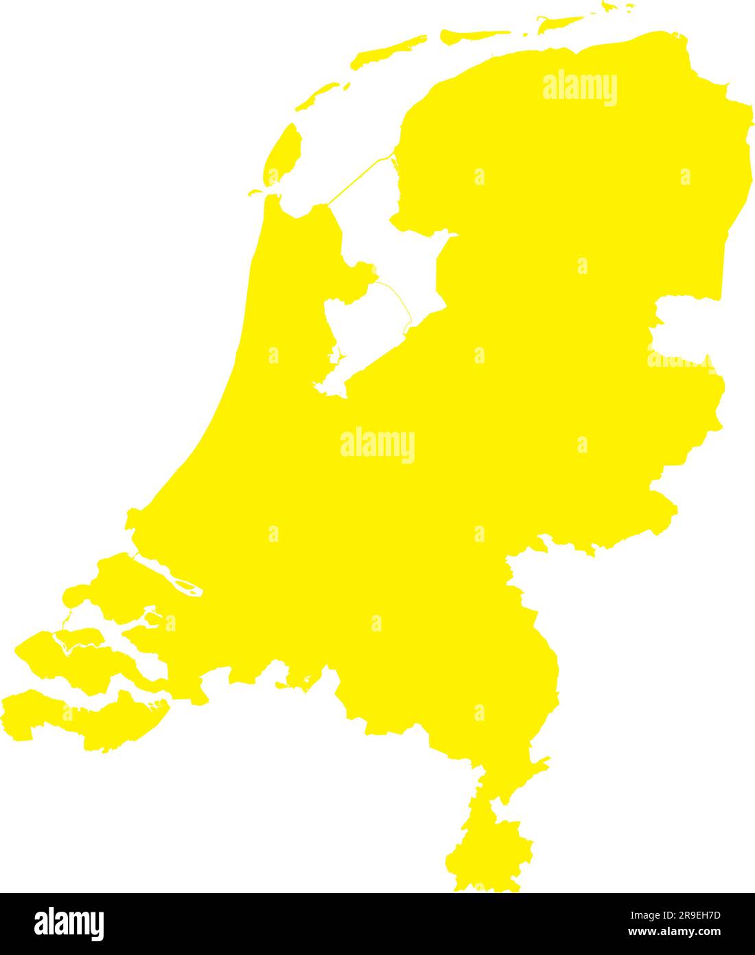YELLOW CMYK color map of NETHERLANDS Stock Vector Image & Art - Alamy