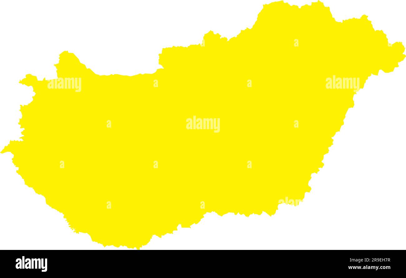 YELLOW CMYK color map of HUNGARY Stock Vector Image & Art - Alamy