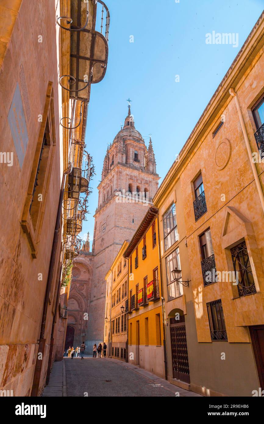 Generic architecture and street view from Salamanca, a historical city ...